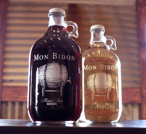 Wine growler design for Michael Shaps Wineworks