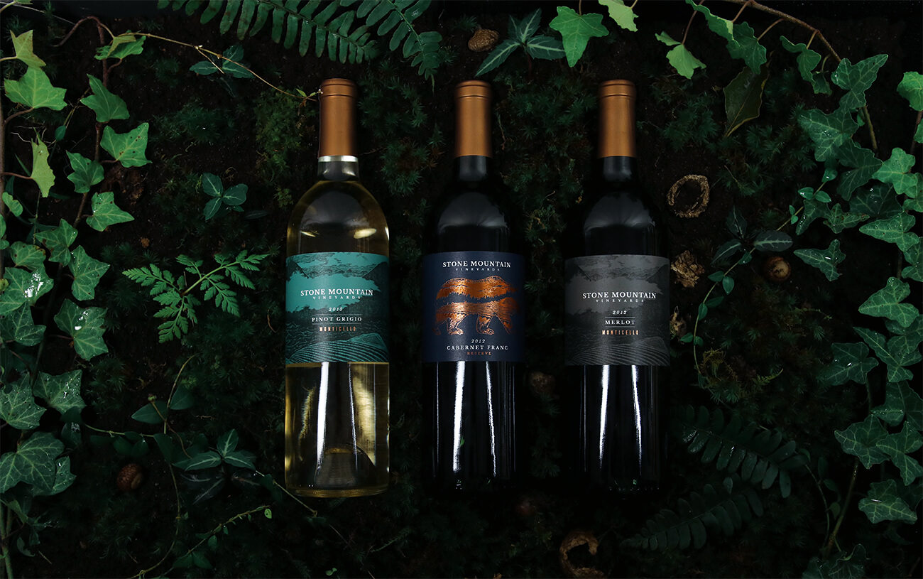 Stone Mountain Vineyards Wine Label Design | Watermark Design