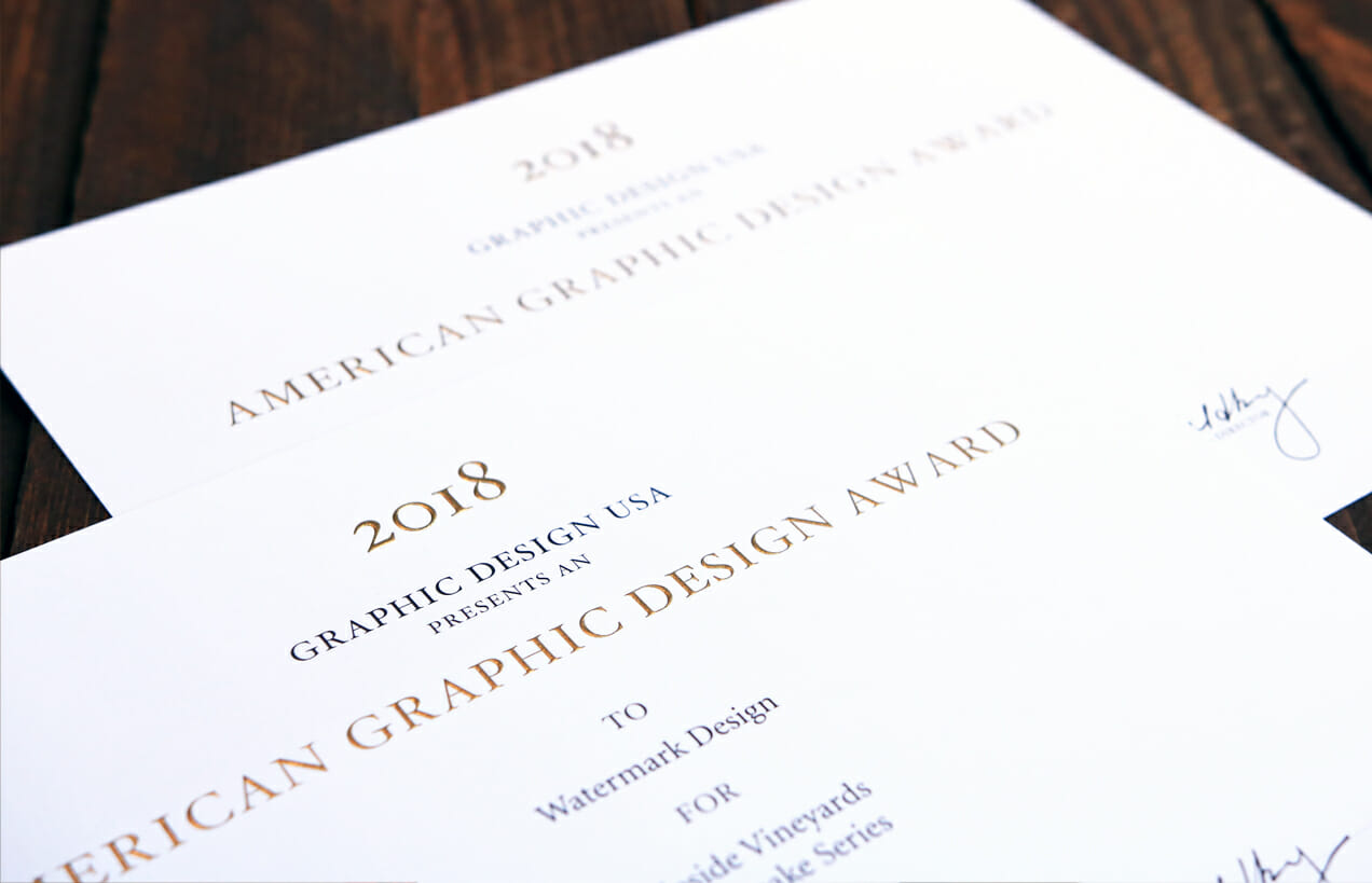 GDUSA 2018 Graphic Design Awards - Watermark Design